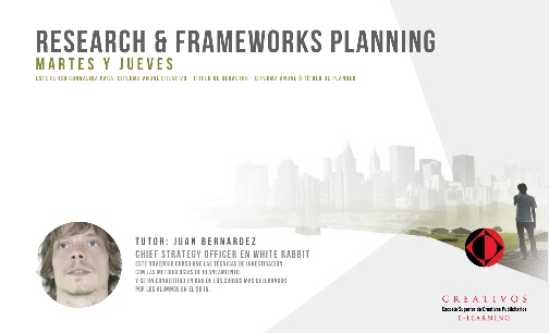 Research & Frameworks Planning, primer curso del año en la Escuelita Elearning - DossierNet